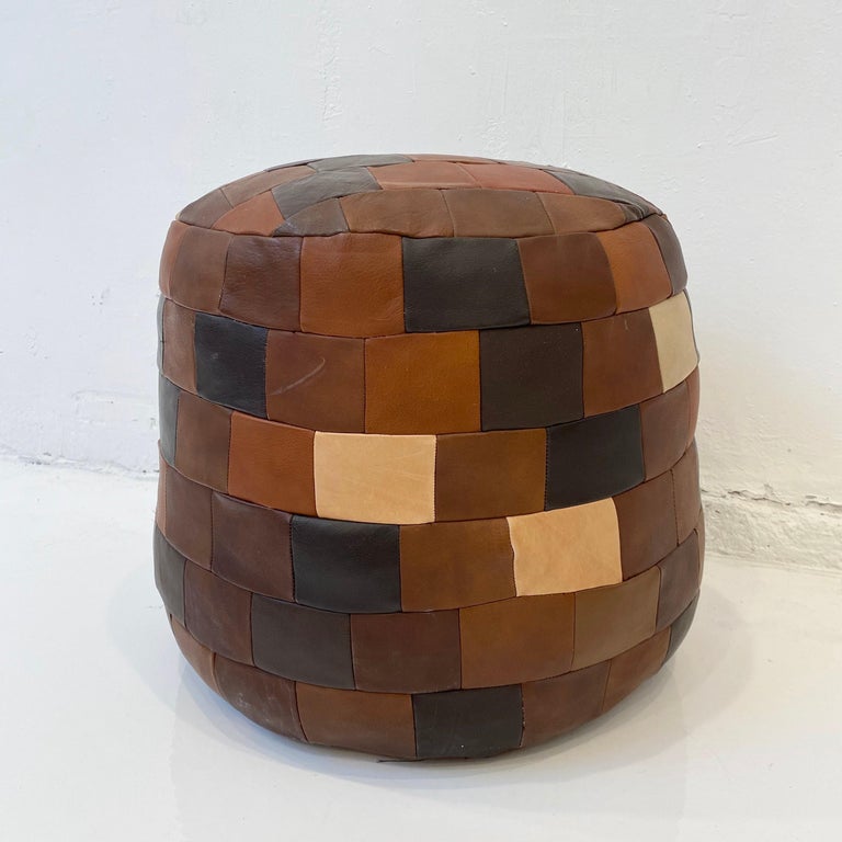 Multi-Color De Sede Patchwork Leather Ottoman at 1stDibs | multi color ...