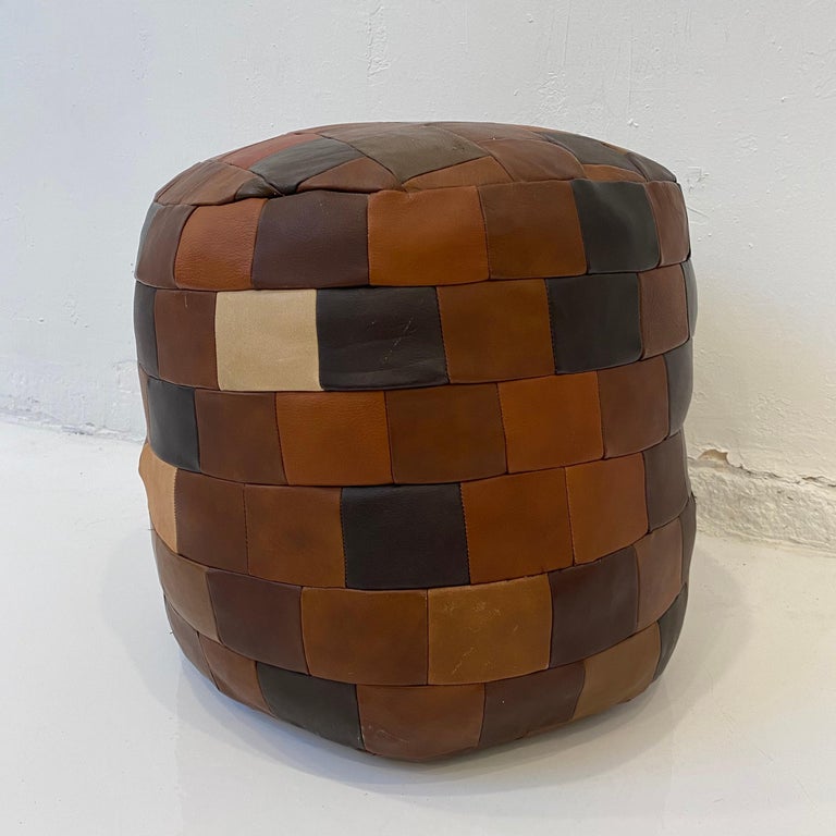 Multi-Color De Sede Patchwork Leather Ottoman at 1stDibs | multi color ...