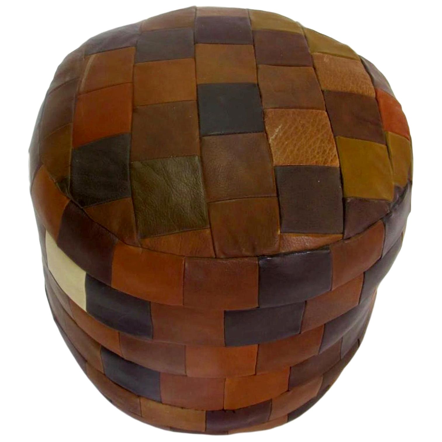 Multi-Color De Sede Patchwork Leather Ottoman at 1stDibs | multi color ...
