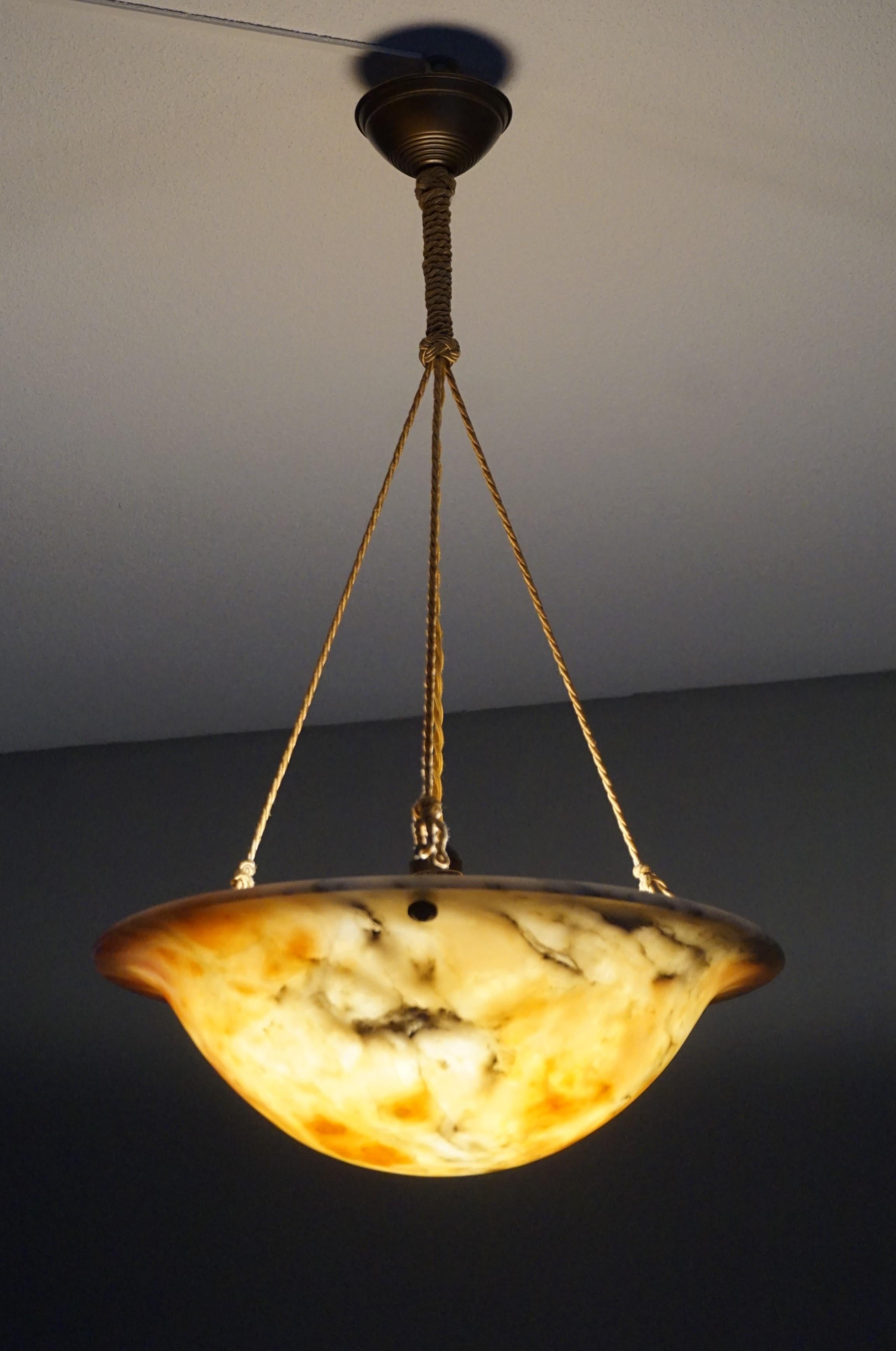 Multi-Color Early 20th Century Alabaster and Original Rope Light ...
