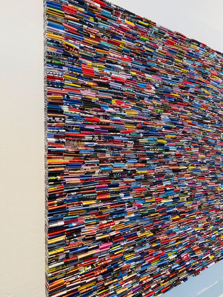 Multi Color Folded Paper Wall Sculpture, Belgium, Contemporary For Sale ...