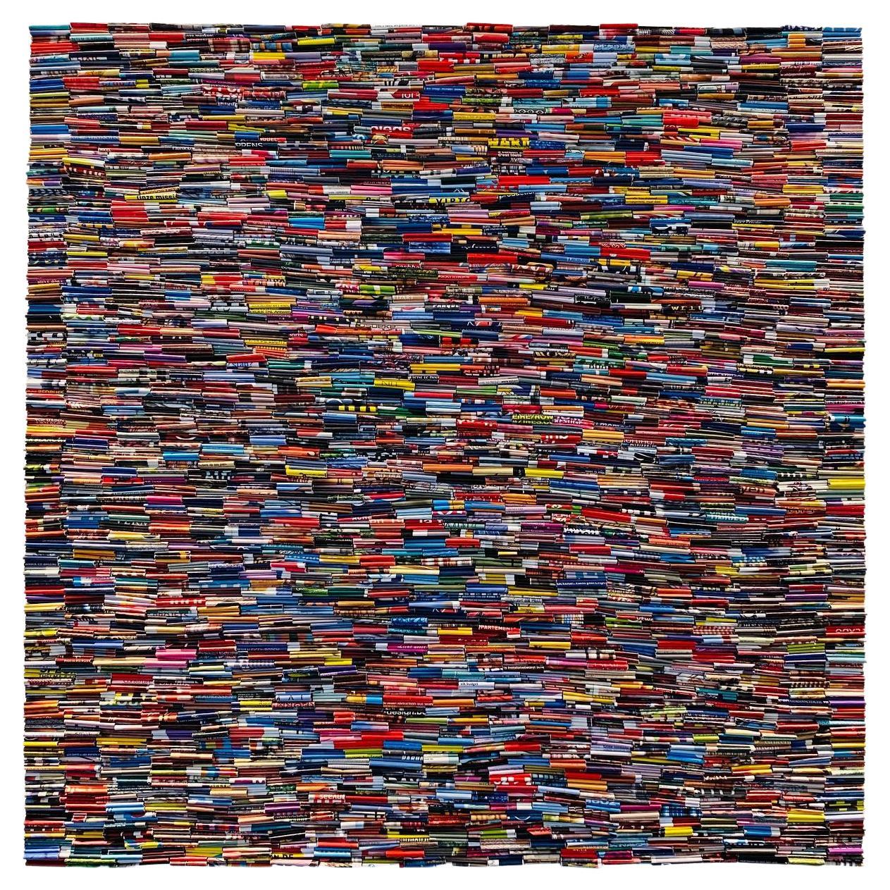 Multi Color Folded Paper Wall Sculpture, Belgium, Contemporary For Sale ...