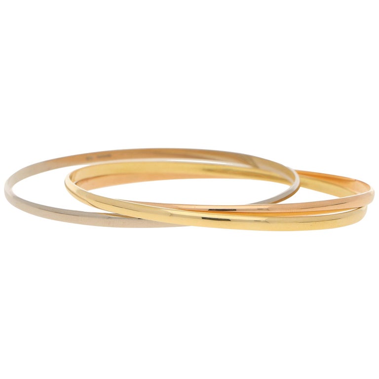 Russian Bangle in Three-Colour 18ct Gold For Sale (Free Shipping) at ...