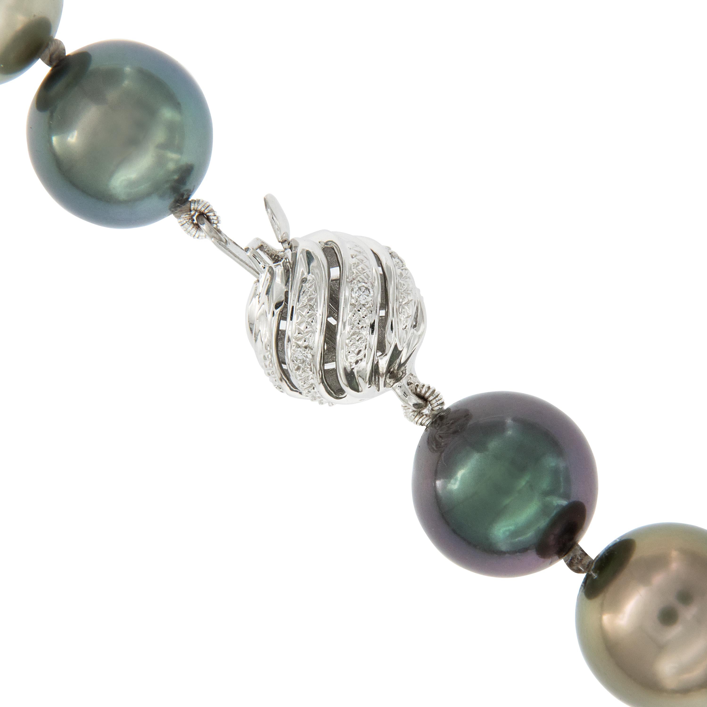Multi-Color Tahitian Pearl Necklace at 1stDibs | multi color tahitian ...