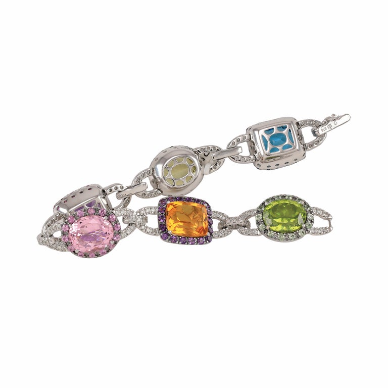 Multi-Color Topaz, Blue Topaz, Amethyst, Green topaz, Yellow Topaz, 14k ...