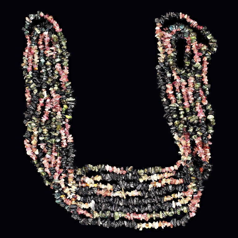 Multi Color Tourmaline Infinity Strands For Sale at 1stDibs