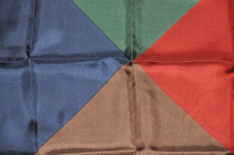 Multicolor Triangle Patterns silk handkerchief For Sale at 1stDibs