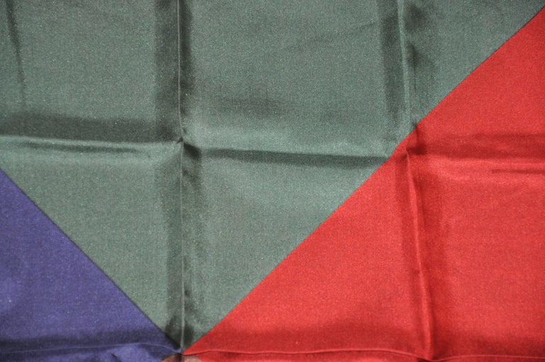 Multicolor Triangle Patterns silk handkerchief For Sale at 1stDibs