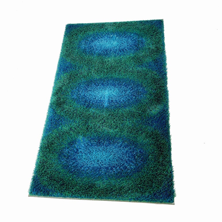 Multi-Color Vintage High Pile Panton Style Rug by Globus Rugs, Germany ...