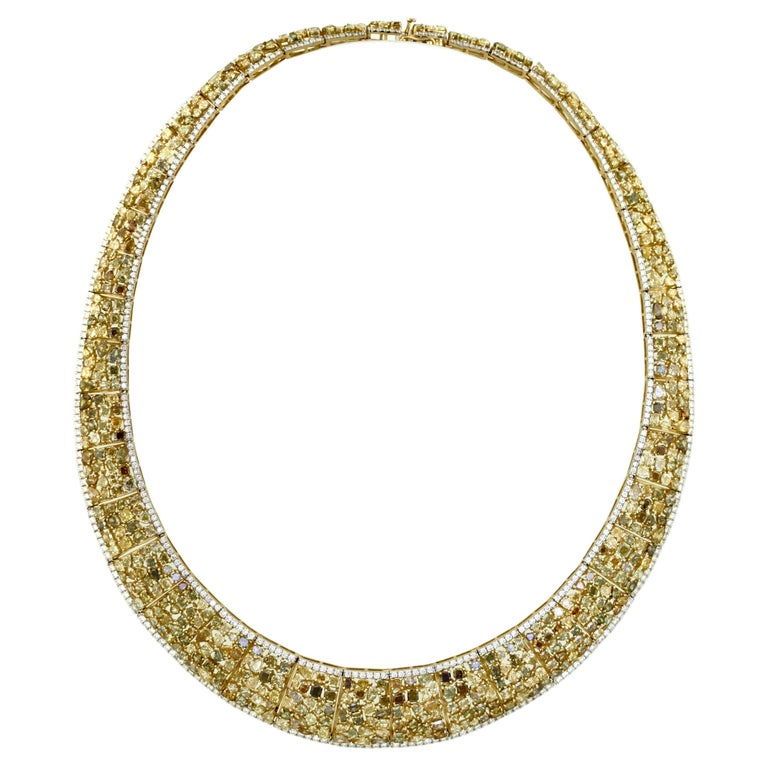 Multi-Colored Diamond Necklace For Sale at 1stDibs