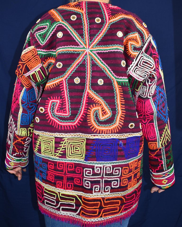 Multi Colored Central Asian Jacket For Sale at 1stDibs