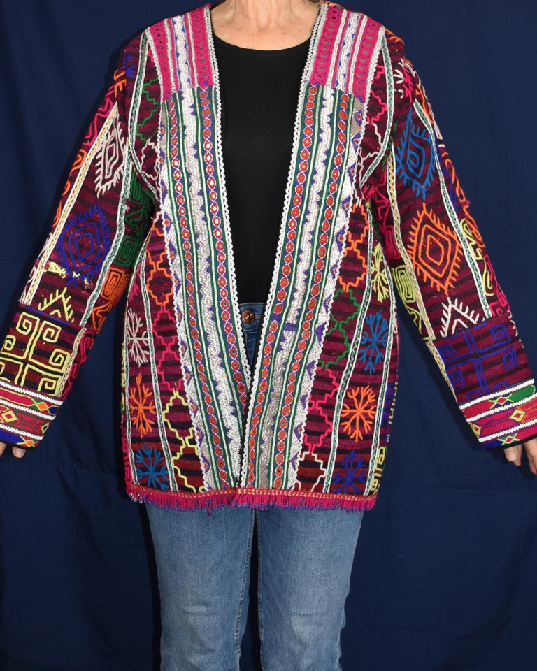 Multi Colored Central Asian Jacket For Sale at 1stDibs