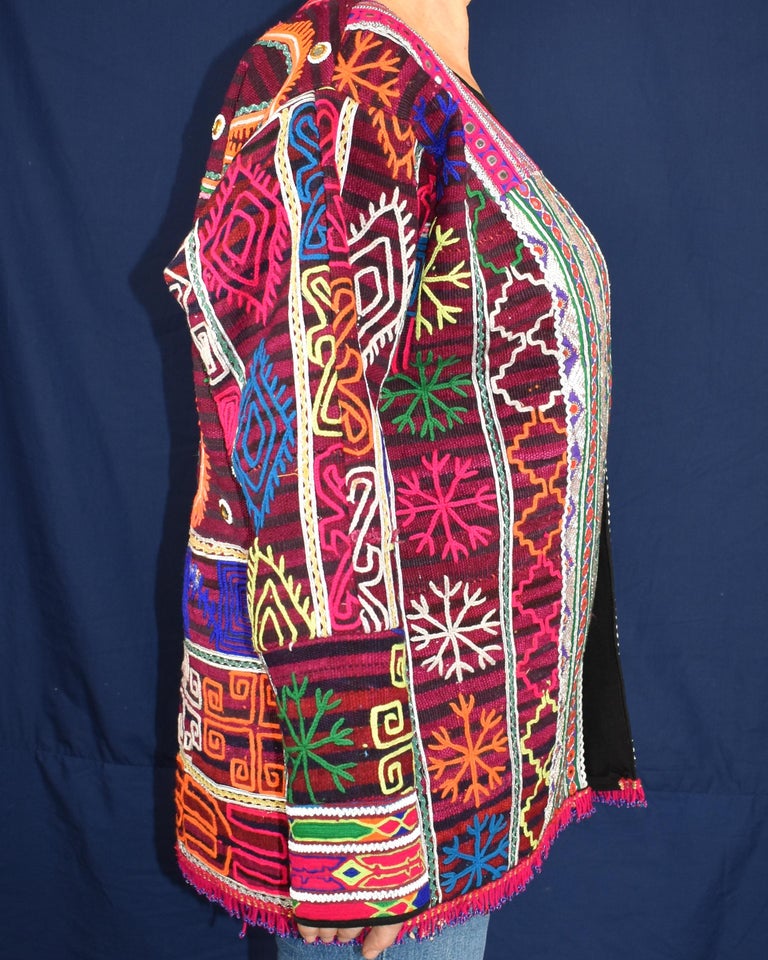 Multi Colored Central Asian Jacket For Sale at 1stDibs