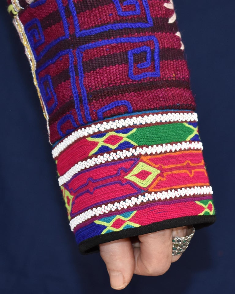 Multi Colored Central Asian Jacket For Sale at 1stDibs