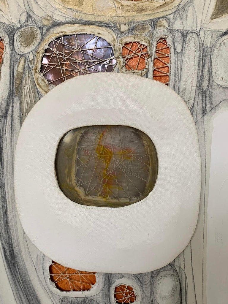 Multi-Dimensional Cut Canvas Painting by Robert Gordenier, circa 1970s ...