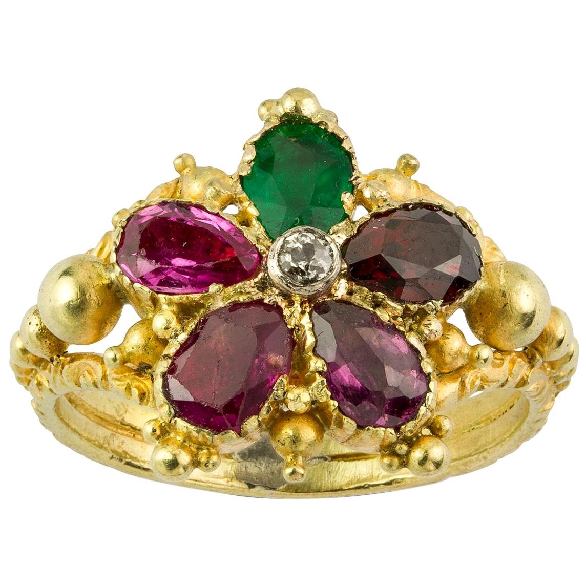 Multi Gem Regard Ring For Sale at 1stDibs
