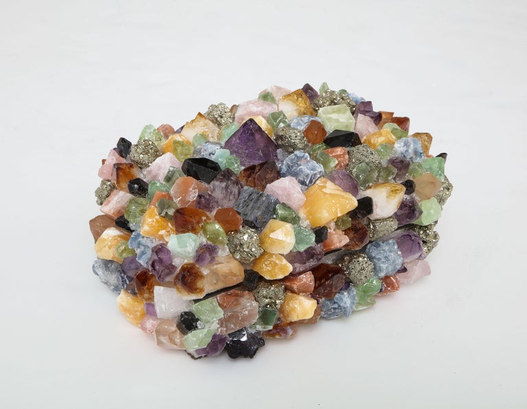 Multi Gem Stone Quartz Encrusted Box at 1stDibs