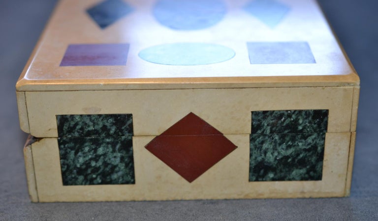 Multi-Gemstone Intarsia Box Made in Florence, Italy For Sale at 1stDibs