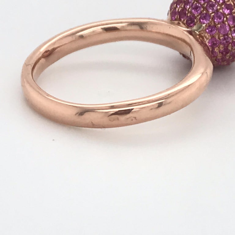 French Hallmark Multi Gemstone Sapphire Ball Rings 18 Karat Tri Color ...