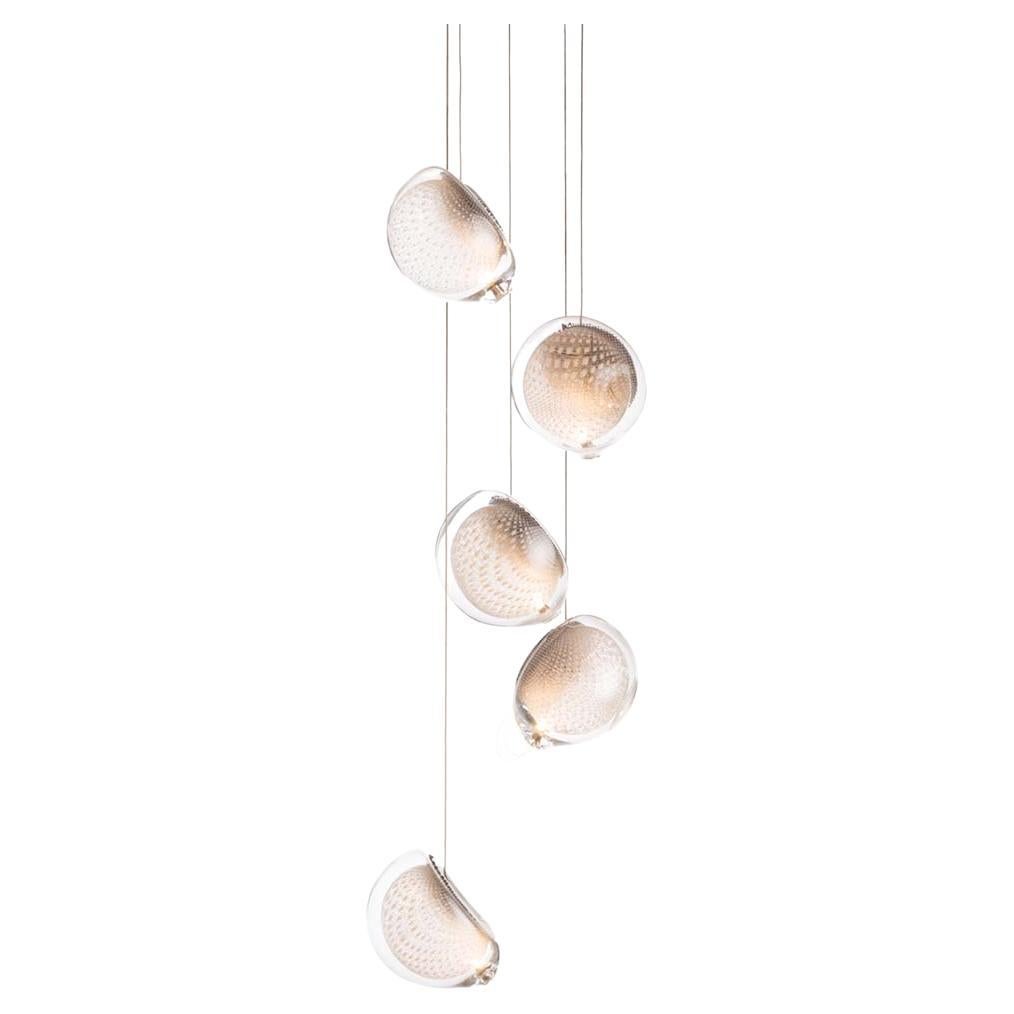 Pair of Venini Multi-Colored Glass Pendant Light Fixtures at 1stDibs