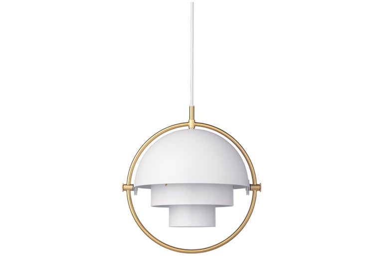 Multi-Lite Pendant Lamp, Small, Brass, Black For Sale at 1stDibs