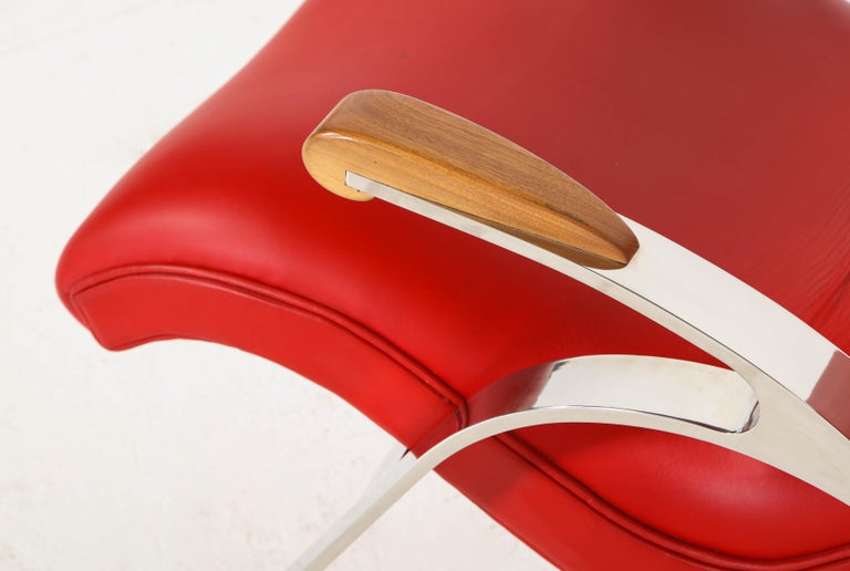 Multi-Position Reclining Chair in Red Offered by Vladimir Kagan Design ...