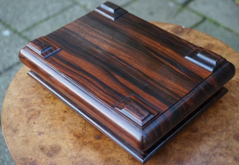 Multi Purpose Art Deco Jewelry or Cigar Box in Coromandel Wood / 1920's ...