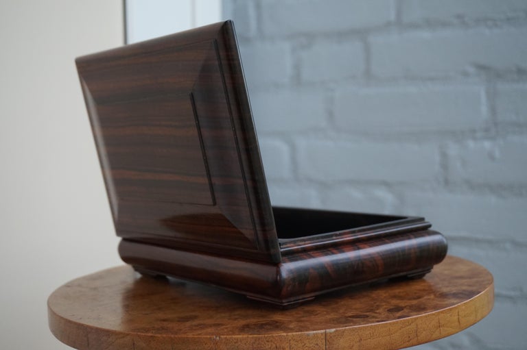 Multi Purpose Art Deco Jewelry or Cigar Box in Coromandel Wood / 1920's ...