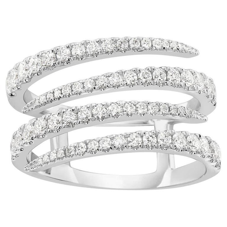 Multi Row Diamond Ring For Sale at 1stDibs