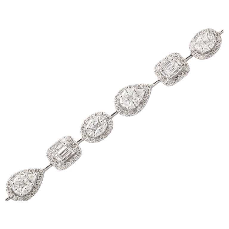 Multi Shape Diamond Bracelet For Sale at 1stDibs