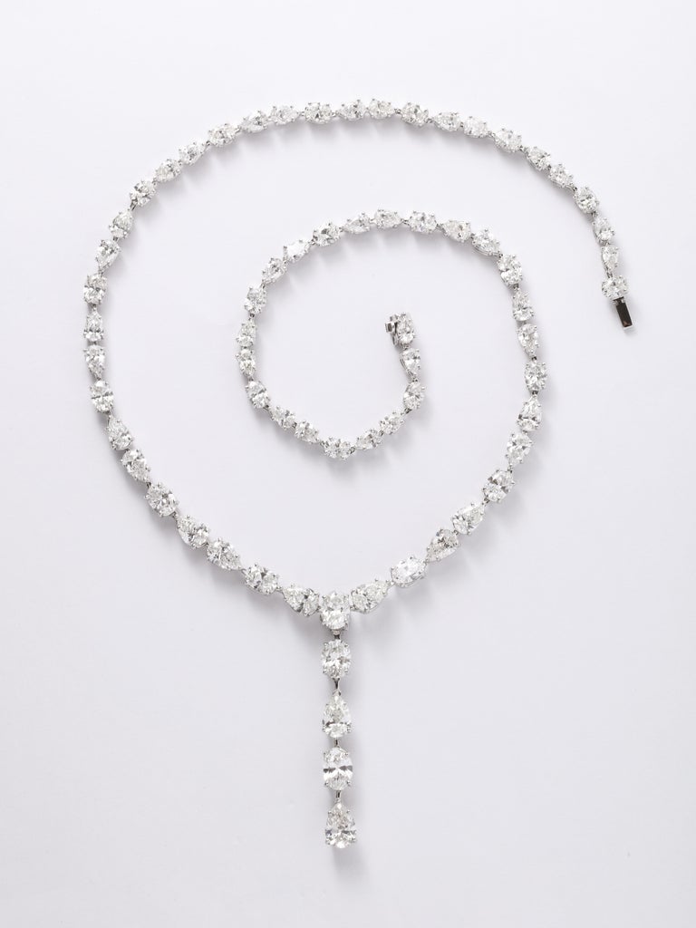 Multi Shape Diamond Drop Necklace with Removable Drop at 1stDibs