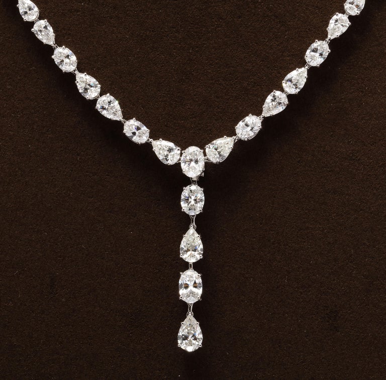 Multi Shape Diamond Drop Necklace with Removable Drop at 1stDibs