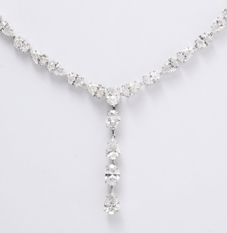 Multi Shape Diamond Drop Necklace with Removable Drop at 1stDibs