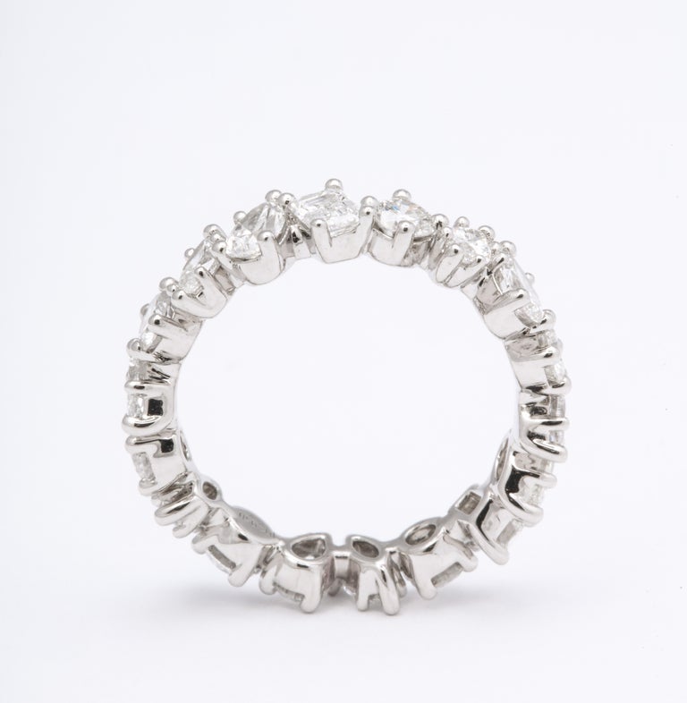 Multi-Shape Diamond Eternity Band at 1stDibs | multi shape diamond band ...