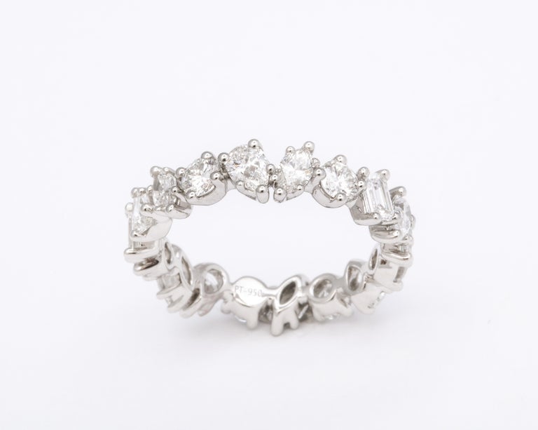 Multi-Shape Diamond Eternity Band at 1stDibs | multi shape diamond band ...