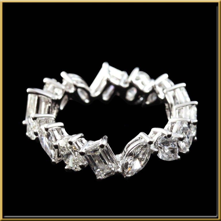 Customizable Multi-Shape Diamond Eternity Ring in 18 Karat Gold For ...