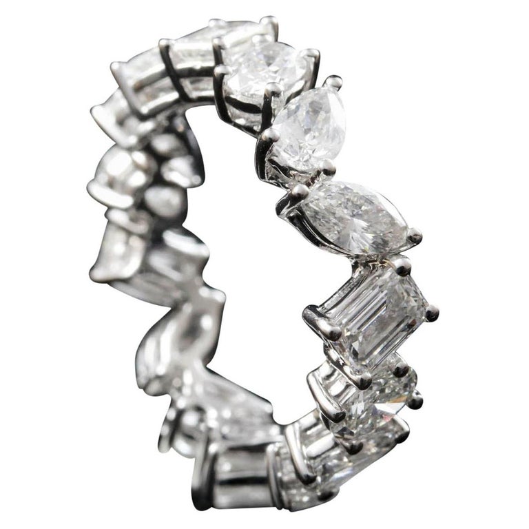 Customizable Multi-Shape Diamond Eternity Ring in 18 Karat Gold For ...