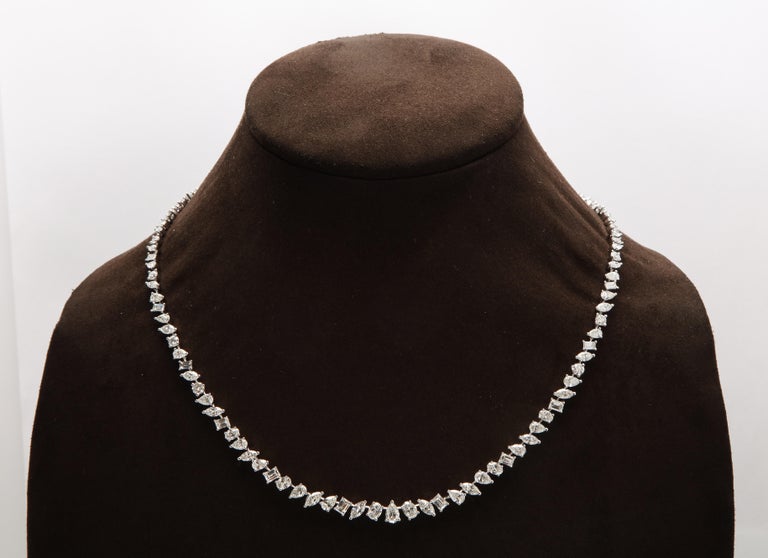 Multi-Shape Diamond Necklace For Sale at 1stDibs