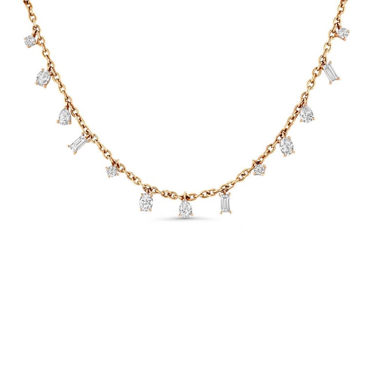 Multi-Shape Diamond Necklace For Sale at 1stDibs