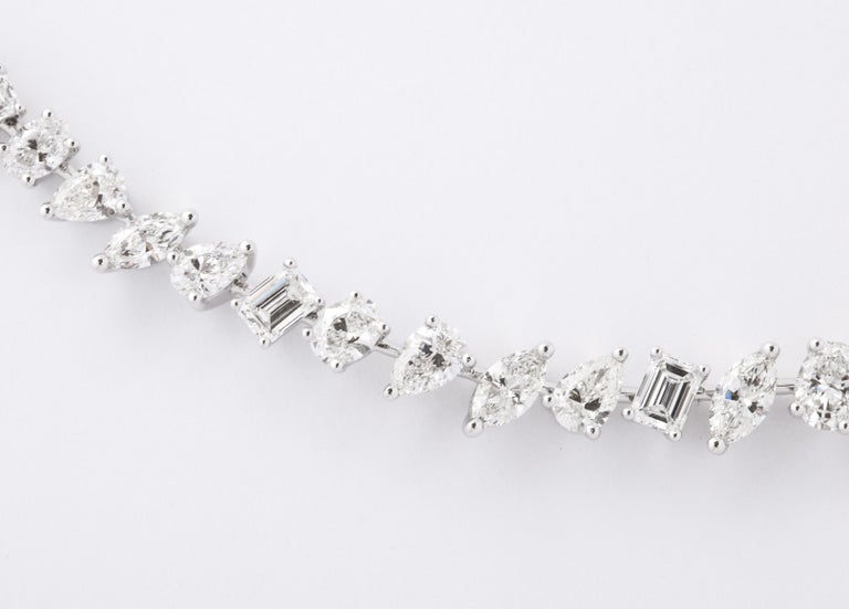 Multi-Shape Diamond Necklace For Sale at 1stDibs