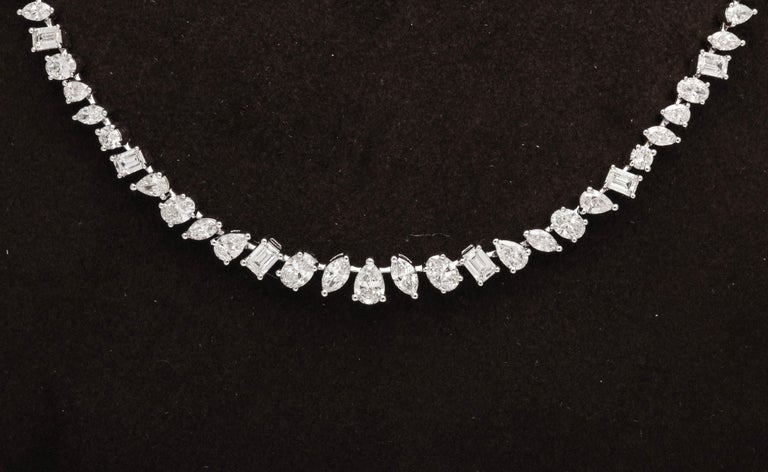 Multi Shape Diamond Necklace For Sale at 1stDibs