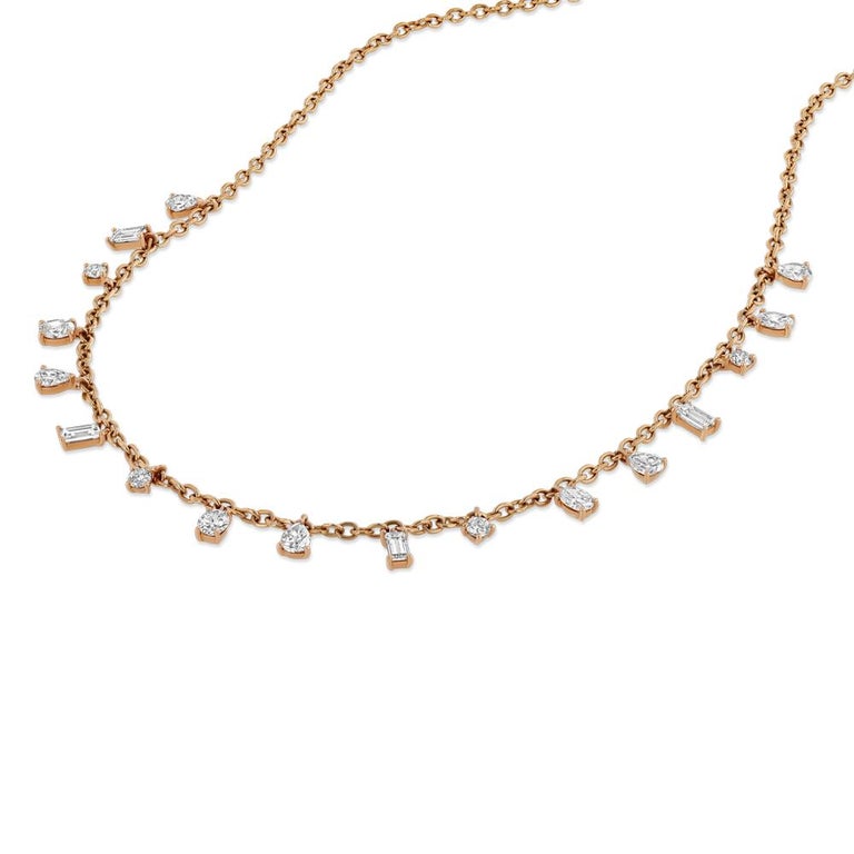 Multi-Shape Diamond Necklace For Sale at 1stDibs