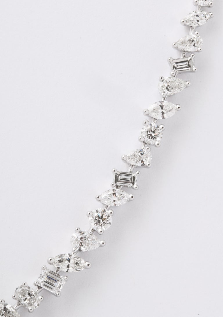 Multi-Shape Diamond Necklace For Sale at 1stDibs