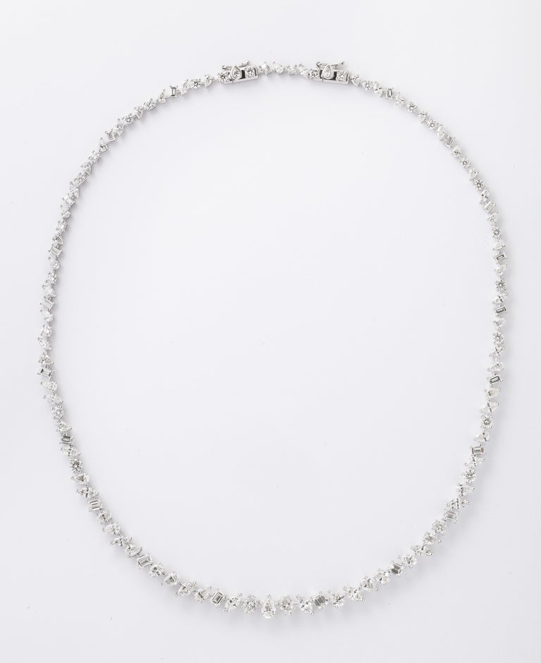 Multi-Shape Diamond Necklace For Sale at 1stDibs