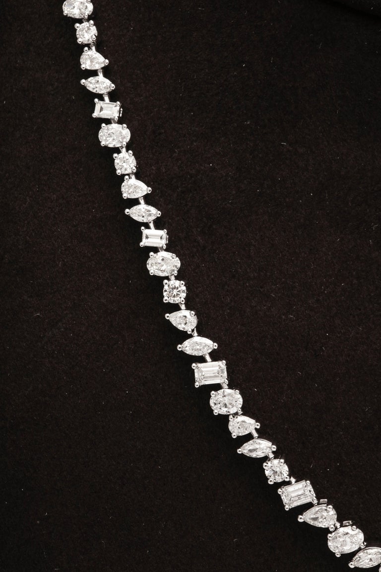 Multi Shape Diamond Necklace For Sale at 1stDibs