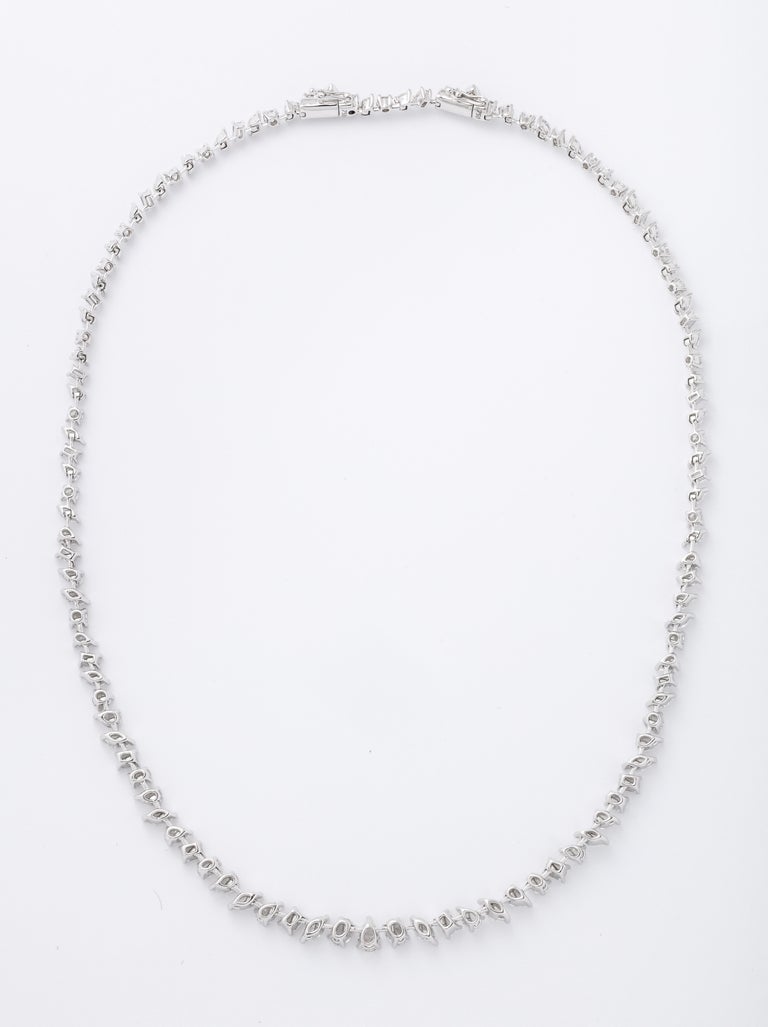 Multi-Shape Diamond Necklace For Sale at 1stDibs