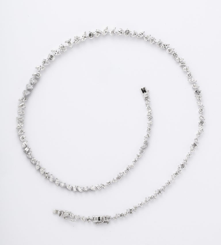 Multi-Shape Diamond Necklace For Sale at 1stDibs