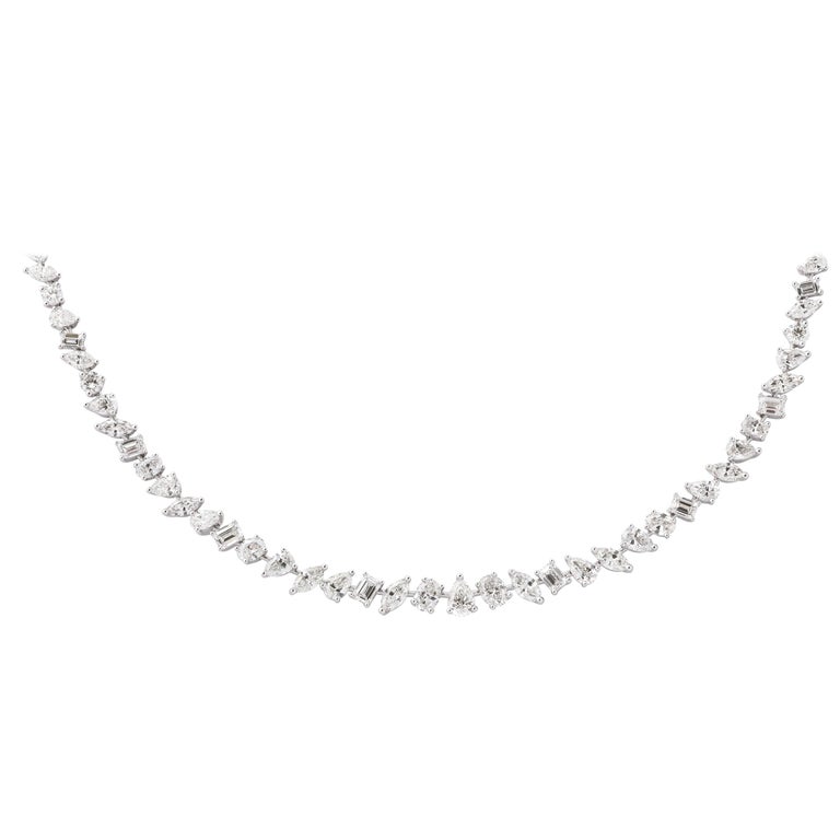 Multi-Shape Diamond Necklace For Sale at 1stDibs