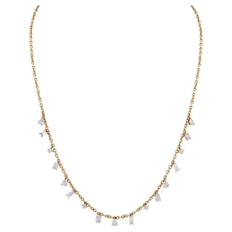 Multi-Shape Diamond Necklace For Sale at 1stDibs