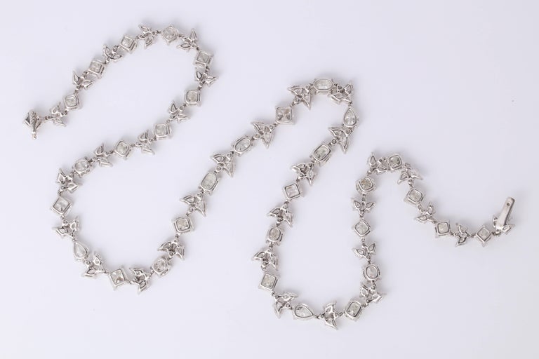 Multi Shape Long Diamond Necklace For Sale at 1stDibs | multi shape ...